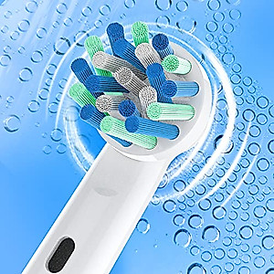 Replacement Toothbrush Heads Compatible with Braun Oral-B Electric Toothbrushes, 4pcs, Round Head Fits for CrossAction, Accessories for Vitality Plus