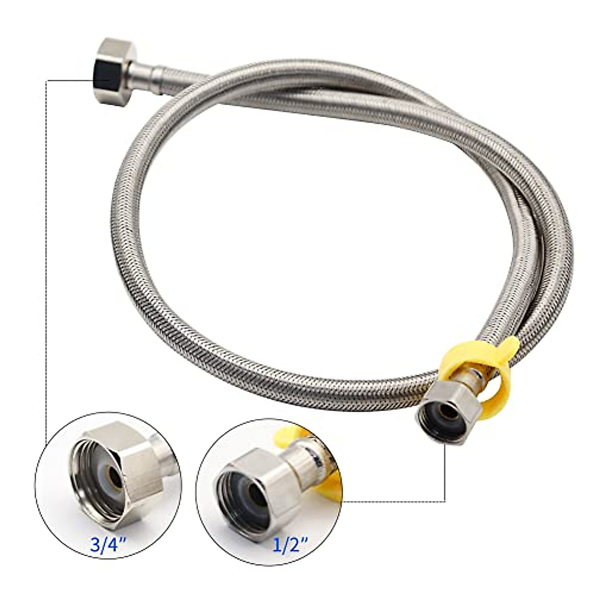 Stainless Steel Automatic Livestock Waterer Dog Waterer Bowl Upgraded Bottom Drain Hole With Water Hose (3/4'') and Float Valve and Two Expansion Screws, for Cattle Horse Goat Sheep Animals Pet