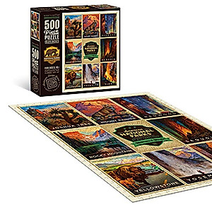 Americanflat 500 Piece National Parks Jigsaw Puzzle 18x24 Inches by Anderson Design Group