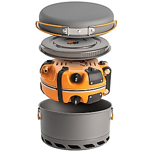 Jetboil Genesis Basecamp Backpacking and Camping Stove Cooking System with Camping Cookware