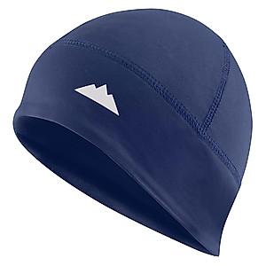 Tough Headwear Skull Cap - Skull Caps for Men and Women - Motorcycle Bike or Football Helmet Liner - Warm Mens Womens Head Liners - Winter Running Beanie Hat - Navy Blue