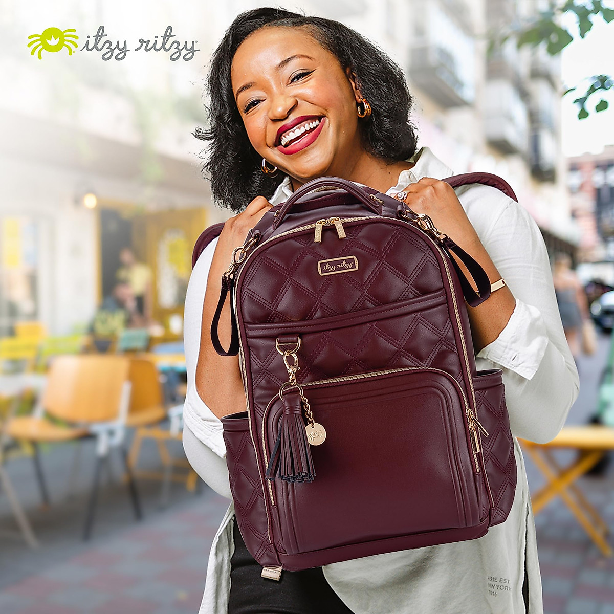 Itzy Ritzy Backpack, Monarch, Large