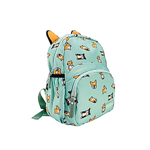 Baystory 12 Inch Corgi Kids School Cute Mini Backpack Durable Waterproof Multipurpose Backpack Ergonomic And Comfort for Kids (green)
