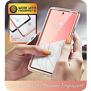 i-Blason Cosmo Series for Google Pixel 7 Case (2022), Slim Full-Body Stylish Protective Case with Built-in Screen Protector (Marble)