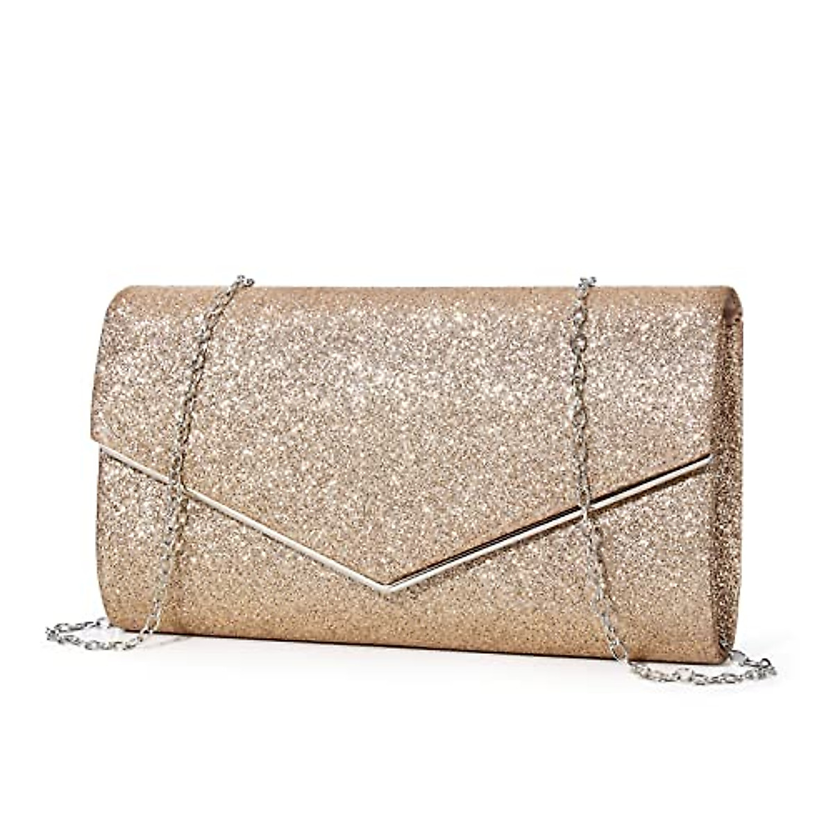 Bride Purse Wedding Purses for Women Bride Clutch Purse Bridal Purse Silver Clutch Prom Purses and Handbags Silver Evening Clutch Bridal Gold Clutch Gold Purses for Women Silver Handbag (Champagne)