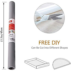 Bloss Shelf Liner Drawer Liner Cabinet Liner for Drawers, Shelves, Kitchen Cabinets, Kitchens and Desks, Grey 17.7"×59"