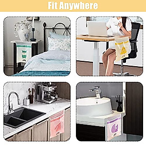 60PCS Easy Stick-On Disposable Car Trash Bags, Portable Self -Adhesive Car Trash Bags, Waterproof Leak Proof Barf Vomit Bags, Suitable for Cars, Bedrooms, Bathrooms, Offices, Kitchens