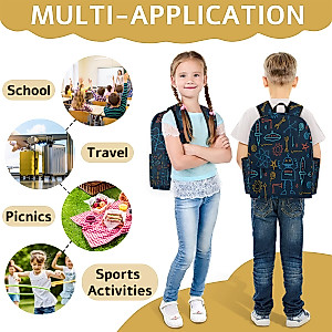 Toddler Backpack for Boys Girls, Kids Backpacks for Preschool, Kindergarten, Elementary School with Padded Back, Sturdy School Bags Children Bookbags Casual Travel Back Pack (Robot)