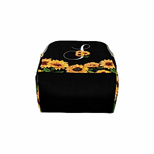 Newcos Personalized Sunflower, Initial Diaper Bag Backpack with Name Custom Mommy Nursing Baby Bags