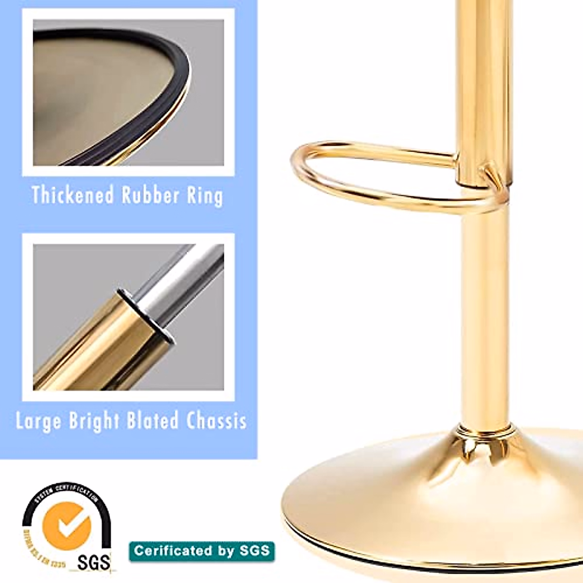 Velvet Swivel Barstools Set of 2, Modern Stool Chair with Back, Adjustable Counter Height Bar Chairs, Bar Stool for Kitchen Pub, Kitchen,Café, Dining Chairs, Cyber Celebrity Recommend (Green)