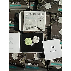 Key Finder Locator (Pack of 2), Smart Bluetooth Item Tracker & Finder Device for Wallet, Phone, Dogs, Cats - Anti-Lost Bidirectional Alarm Reminder - Replaceable Battery, White + Green