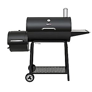 Royal Gourmet CC1830M 30-Inch Barrel Charcoal Grill with Offset Smoker, 811 Square Inches, Outdoor Backyard, Patio and Parties, Black
