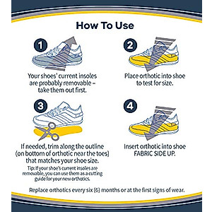 Dr. Scholl’s Plantar Fasciitis Pain Relief Orthotics for Men's Trim to Fit: 8-13