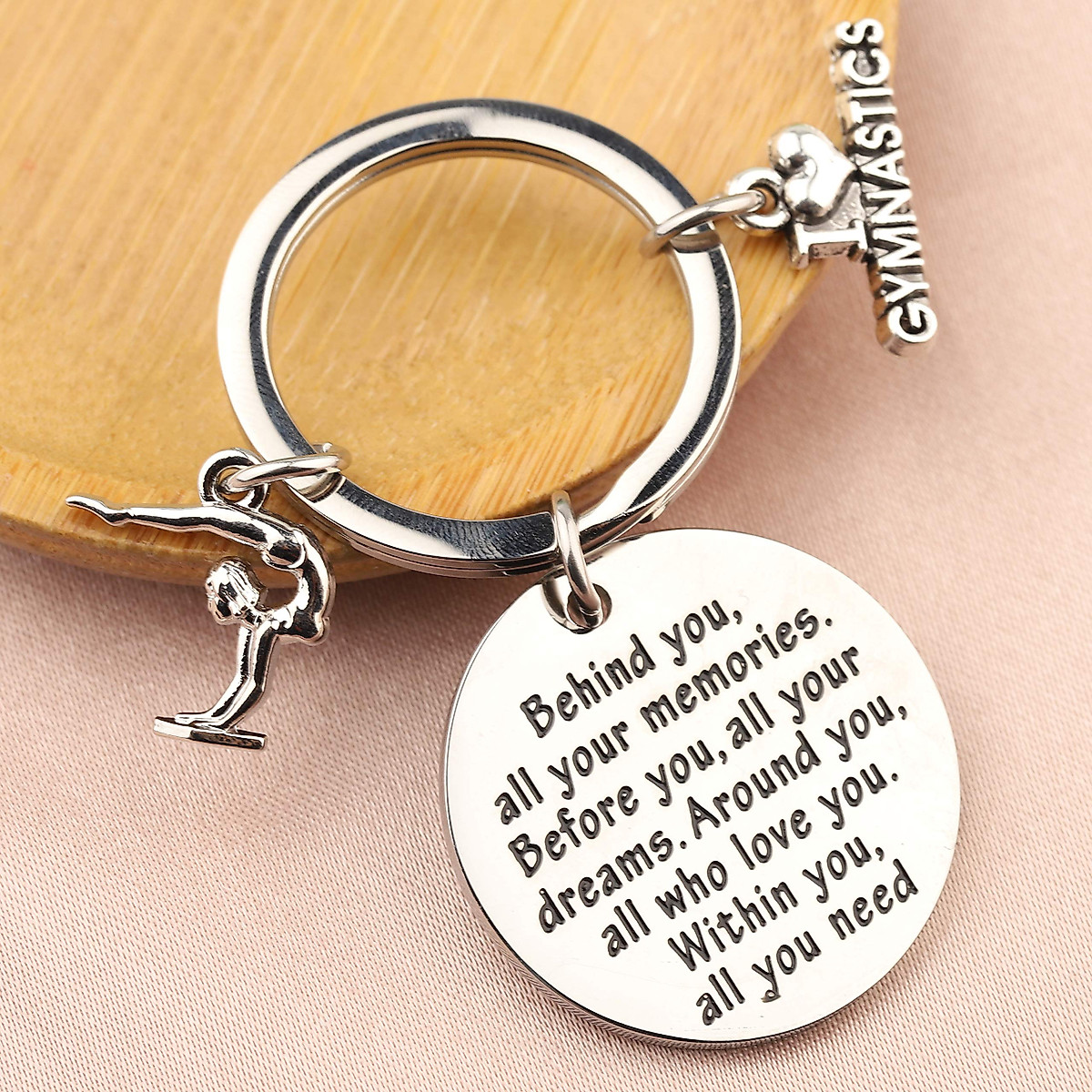 FEELMEM Future Gymnast Jewelry Behind You All Memories Before You All Your Dream Keychain Gymnastics Gift Gymnastic Teams Gymnastic Coaches Gift (Gymnastics Keychain)
