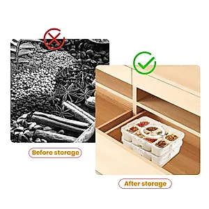 Uideyvi 2PCS Divided Serving box With Lid and Handle, Snack Containers With Dividers and Lids, Candy, Spices, Fruits (With 10 Fruit Forks), Snacks Storage Containers, Convenient to Carry Out.