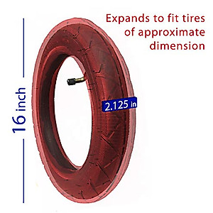 16x2.125 Inner Tube with Angled Valve for Gas/Electric/Pedal Bikes