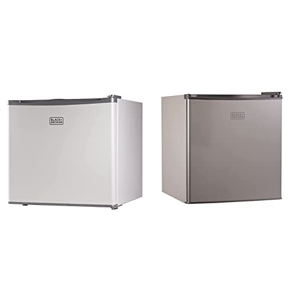 BLACK+DECKER 1.2 Cu. Ft. Compact Upright Freezer, Mini Deep Freeze with Full-Width Wire Shelf & BCRK17V Compact Refrigerator Energy Star Single Door Mini Fridge with Freezer, 1.7 Cubic Ft, VCM