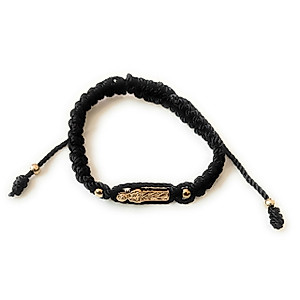 CHAVARIOS Black Saint Jude Thaddeus Thread Bracelet Pulsera Roja de hilo de San Judas Tadeo