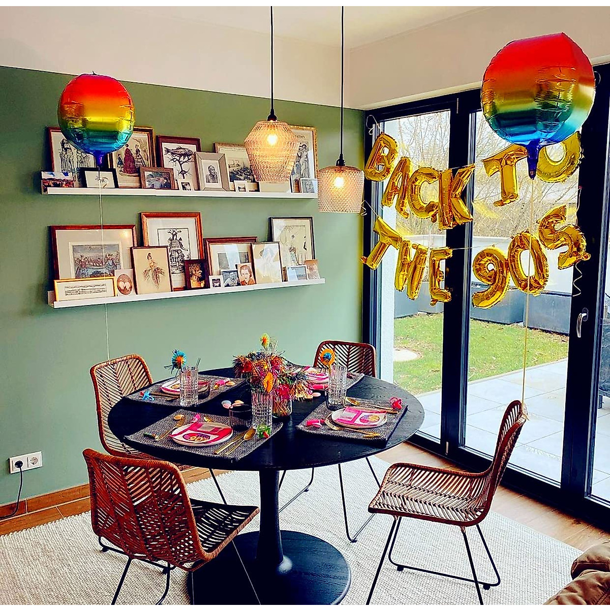 JeVenis Back to the 90s Birthday Party Balloon Banner, 90s Themed Decorations, 1 Count