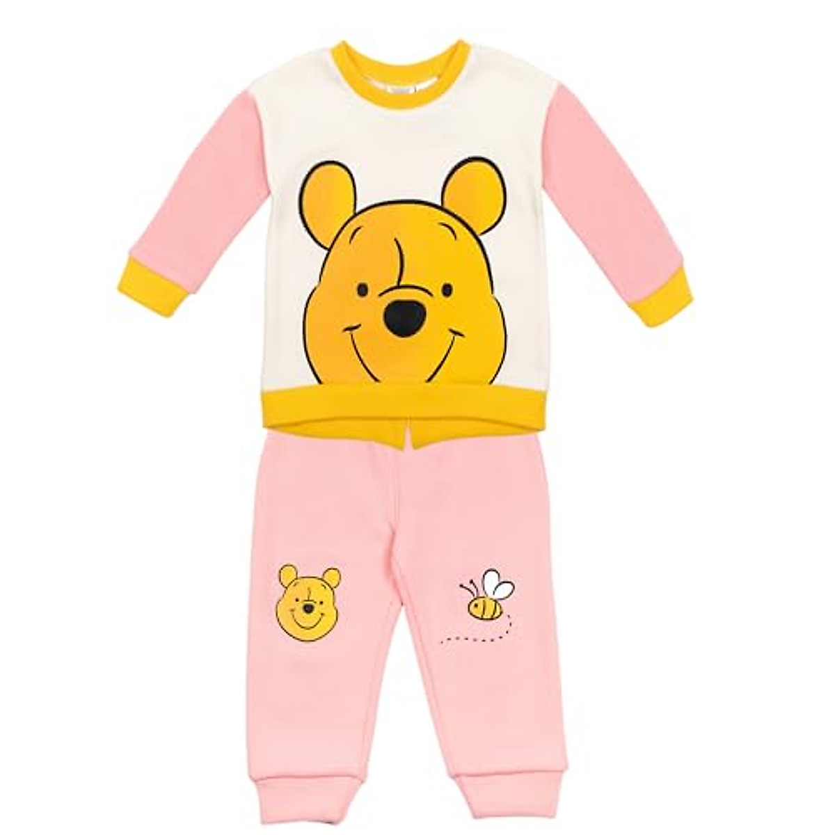 Disney Winnie the Pooh Infant Baby Girls Fleece Sweatshirt and Pants Set Pink 18 Months