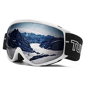 TurnWay OTG Ski/Snowboard Goggles - 100% UV Protection, Anti-Scratch & Anti-Fog - Snow Goggles for Men, Women & Youth