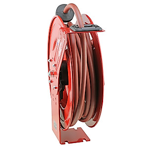 Lincoln 83753 Value Series Air and Water 50 Foot x 3/8 Inch Retractable Hose Reel, 1/4 Inch NPT Fitting, Slotted Mounting Base, 5-position Adjustable Outlet Arm