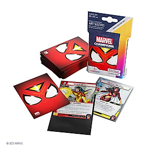 Gamegenic Marvel Champions The Card Game Official Spider-Woman Art Sleeves | Pack of 50 Art Sleeves and 1 Clear Sleeve | Card Game Holder | Use with TCG and LCG Games | Made by Fantasy Flight Games
