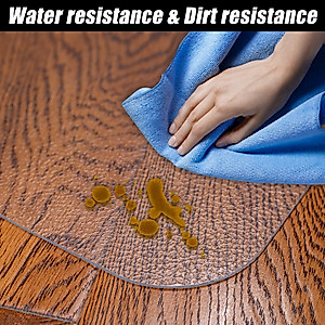 Sycoodeal 1/12 Inch Extra Thick Transparent Clear Office Chair Mat Heavy Duty Floor Protector Chair Mats for Rolling Chairs 48" x 36"