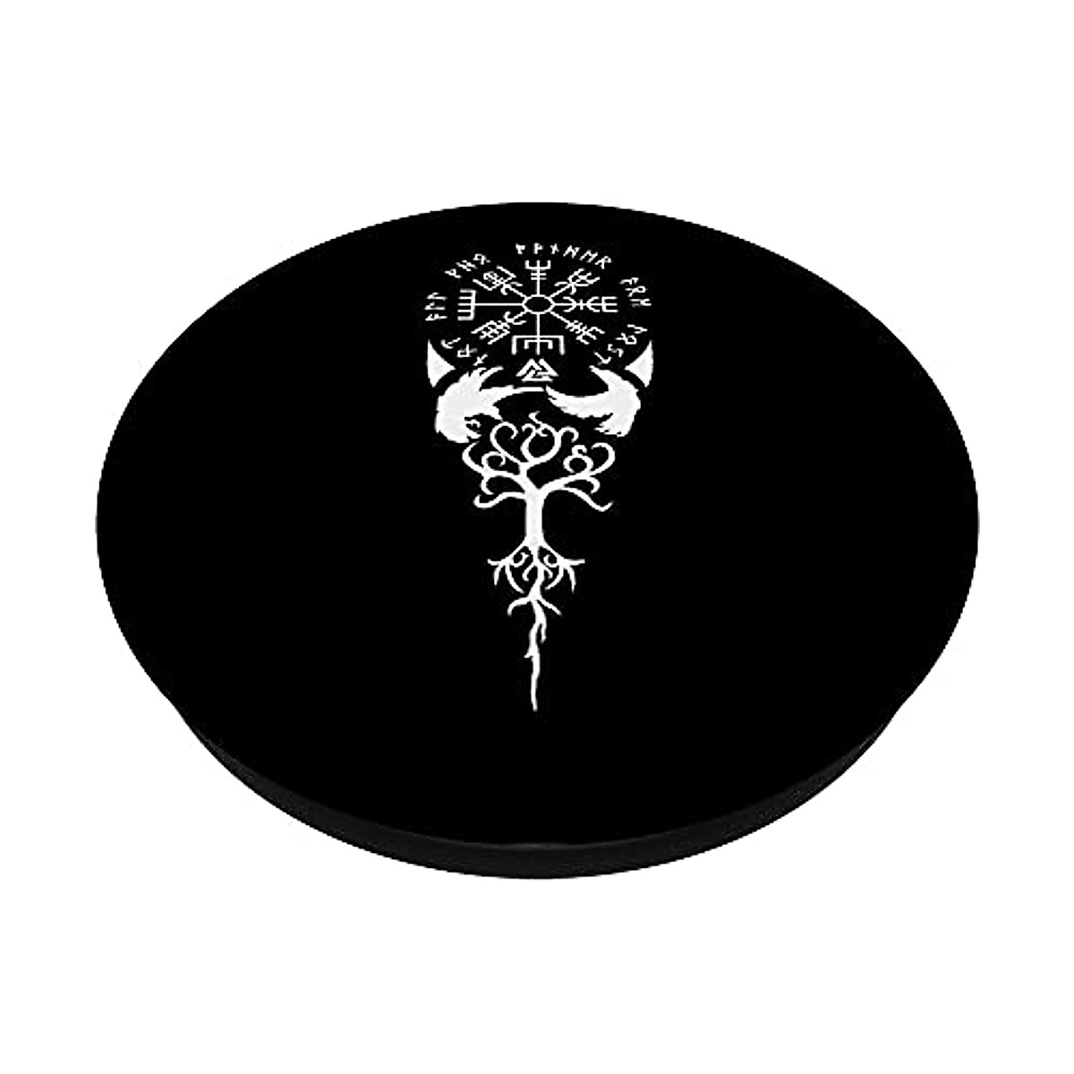 Viking Valhalla Norse Mythology Runes Raven Yggdrasil PopSockets Swappable PopGrip