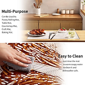 Silicone Baking Mat Kit, Non-Stick Food Grade Silicone Mats Set of 2 Half Sheet Macaron Mats, 6 Piping Tip,2 Piping Bag and 2 Tie Heat Resistant,BPA Free-Reusable Nonstick Liners for Baking Pans