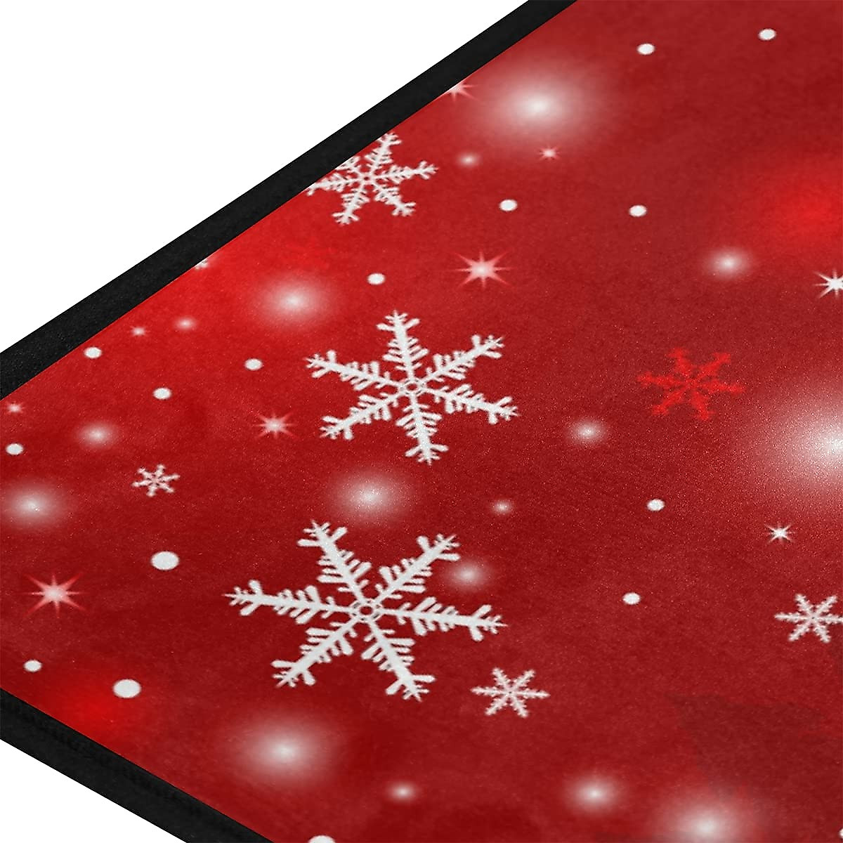 Kitchen Rugs Christmas Tree Snowman Design Non-Slip Soft Kitchen Mats Bath Rug Runner Doormats Carpet for Home Decor, 39" X 20"