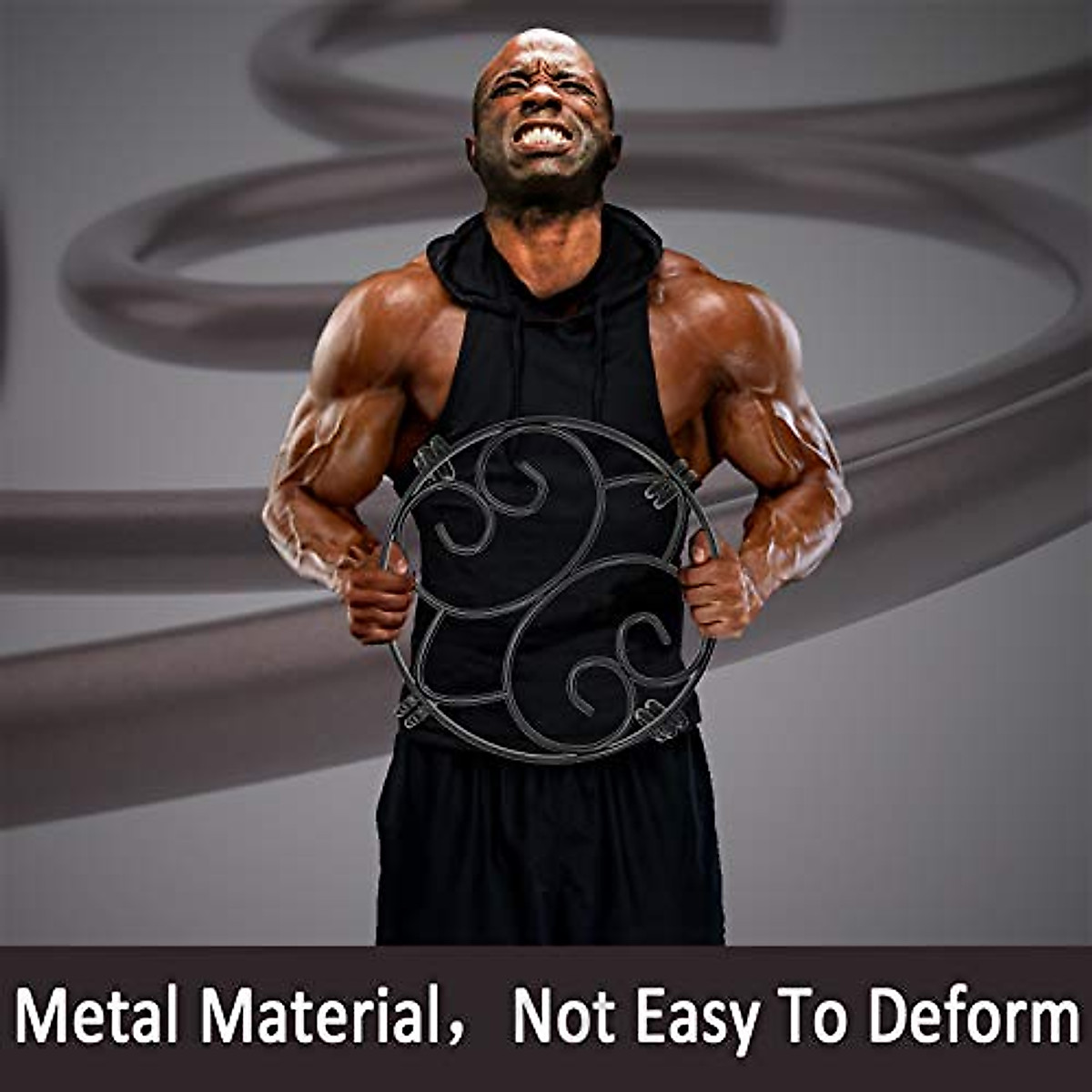 Yimobra Original Patented Plant Stand for Flower Pot Heavy Duty Potted Holder Indoor Outdoor, Metal Rustproof Iron Garden Container Round Supports Rack for Planter, Black, 11.8 Inches