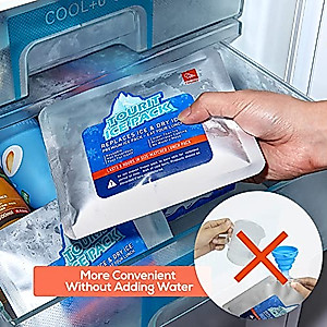 TOURIT Reusable Ice Pack for Coolers, Long Lasting, Cooler Ice Packs for Cooler Bag, Lunch Bags/Boxes, Cooler Backpacks, Freezer Packs for Coolers(Set of 4)
