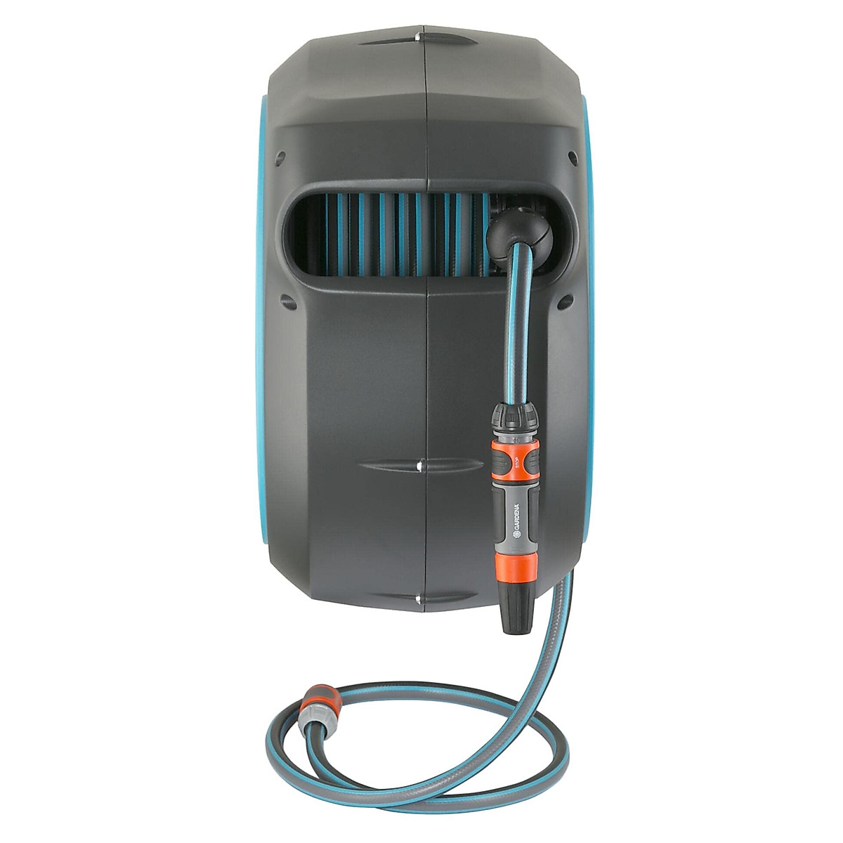 Gardena 18620 82 Foot Wall Mounted Retractable Hose Reel, ft, Standard