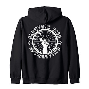 e Bike Go Green Electric Bicycle Revolution Zip Hoodie
