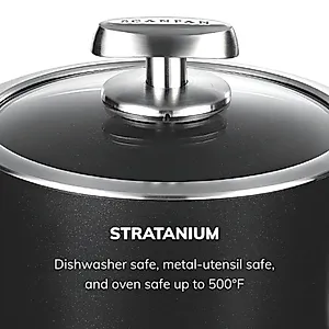 SCANPAN Pro IQ 2 qt Covered Saucepan - Easy-to-Use Nonstick Cookware - Dishwasher, Metal Utensil & Oven Safe - Made by Hand in Denmark