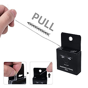 Premium Eyebrow Mapping String for Microblades Ink-Containing Easy to Draw Straight Lines and Create a Clear Eyebrow Positioning Chart 10M (White)