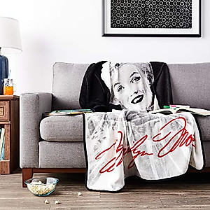 Silver Buffalo Marilyn Monroe Ballerina Dress Plush Throw Blanket, 50 in. x 60 in.
