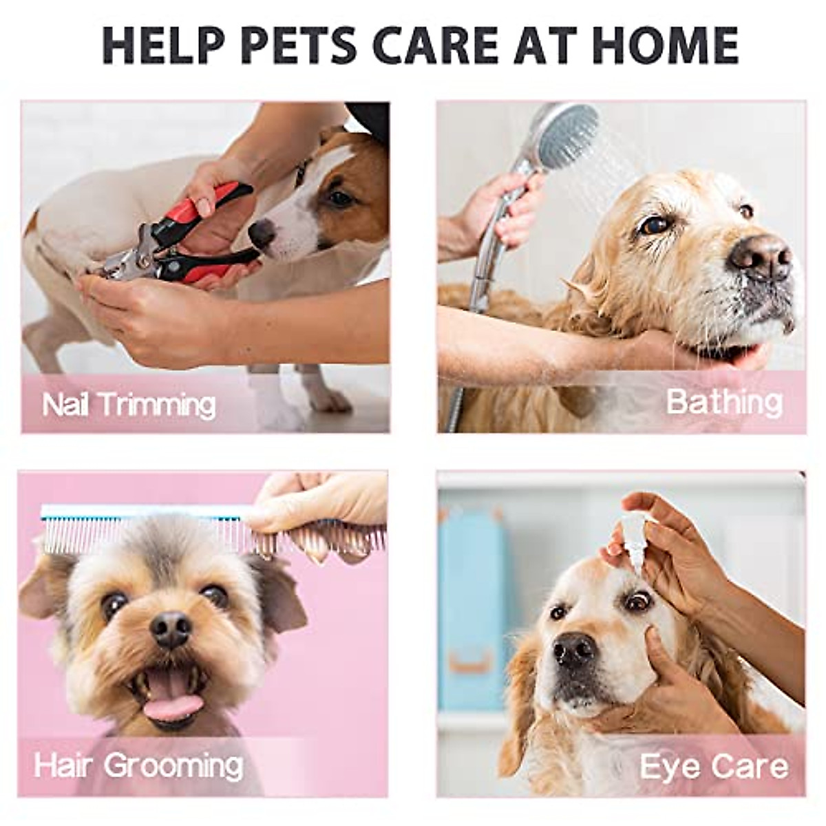 Supet Dog Grooming Hammock Harness for Small Medium Large Dog, Relaxation Pet Grooming Hammock for Cats & Dogs Adjustable Restraint Dog Hammock for Nail Trim Clip Dog Grooming Helper with Free Tools