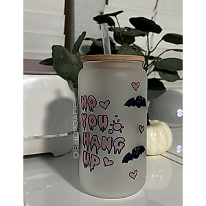 HK Hello Kawaii Kitty Cup, Iced Coffee Cups, Kawaii Cat Kitty Lover Cup, Kawaii Kitty Decorations, Tumbler Beer Can 16oz Glass Cup