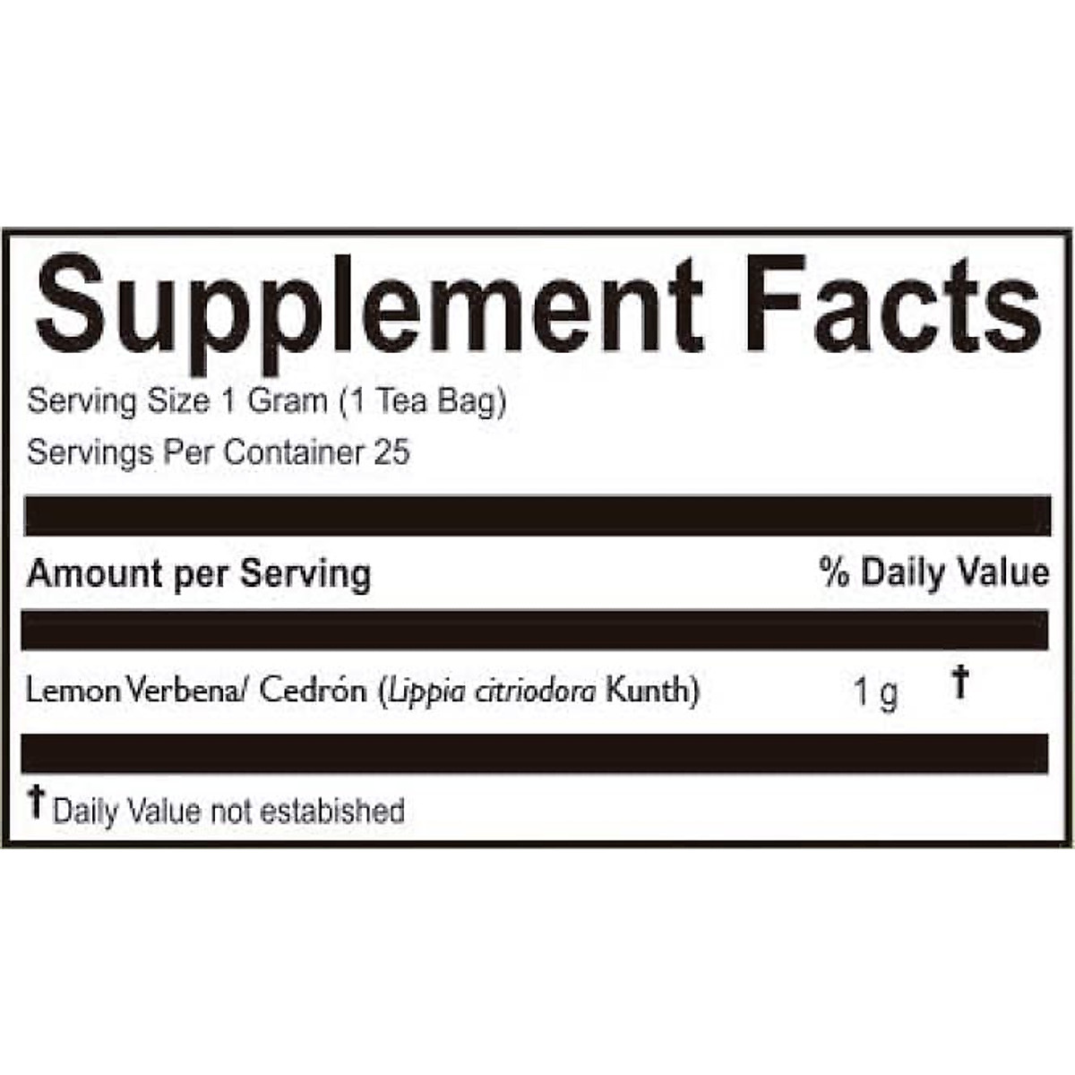 Lemon Verbena 25 Teabags of Cedron Herbal Tea All Natural Lemon Beebrush from Peru Used to Add Lemon Flavor in Cooking Perfumes Essential Oil