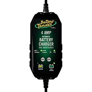 Battery Tender 4 AMP Battery Charger and Maintainer - Automotive Switchable 12V or 6V Smart Fully Automatic for Cars SUVs and Trucks - Lead Acid & Lithium Battery Charger - 022-0209-BT-WH