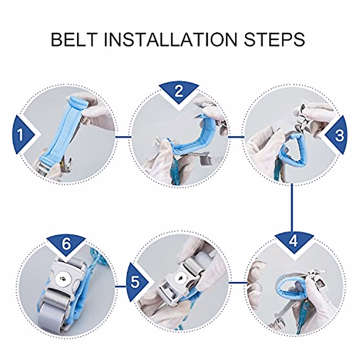 HUGVIDAS Reflective Anti-Lost Rope, Child Safety Belt with Key Lock, Breathable Toddler Traction Belt, Reflective Anti-Lost Rop (2M/6.5ft, Gold)