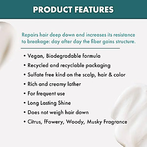 Alfaparf Milano Semi Di Lino Reconstruction Reparative Mask for Damaged Hair, Sulfate Free - Safe on Color Treated Hair - Paraben and Paraffin Free - Professional Salon Quality, 6.88 Fl Oz (200 ml)