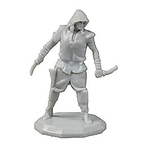 Monster Protectors 8 Unpainted Fantasy Bandit Mini Figures- All Unique Designs- 1" Hex-Sized Compatible with DND Dungeons and Dragons & Pathfinder and All RPG Tabletop Games