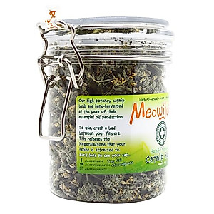 Meowijuana | Dried Premium Catnip Buds | Organic | High Potency Cat Treats | Perfect for Cat Toys | Grown In the USA | Feline and Cat Lover Approved