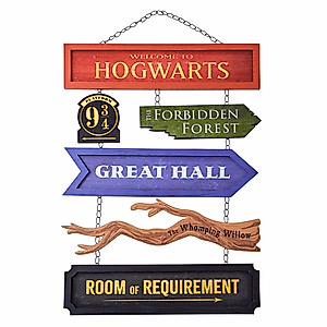 Spirit Halloween Harry Potter Welcome to Hogwarts Direction Sign | Officially Licensed