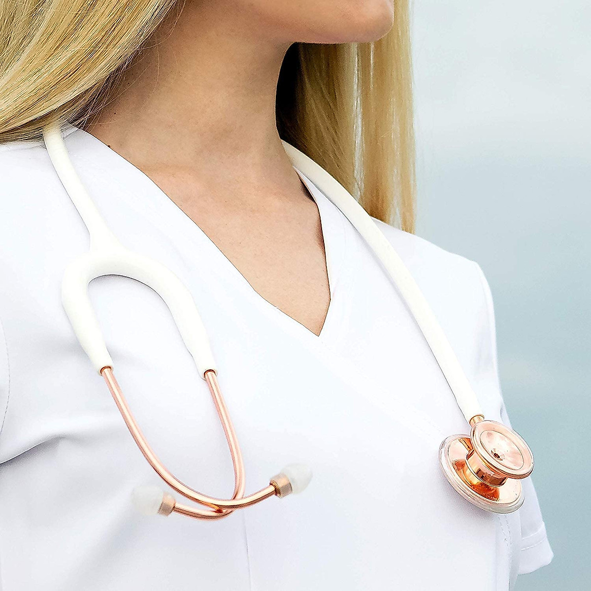 MDF Instruments MD One Stainless Steel Stethoscope, Black Tube, Black Chestpieces-Headset, MDF777BO + MDF Stethoscope Hard Travel Carrying Case with Mesh Pocket, Medium Size (MDFSCM12)