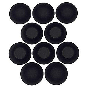 D & K Exclusives Ear Cushions Ultra Soft Foam Cover 2.4" inch Replacement for Most Standard Size Office Telephone Headsets, Headphones, Earphones Earbuds (Black) 10 Pack
