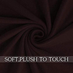 The Home Talk Store Polar Fleece Bed Blanket | Thermal Lightweight Spread | Poly-Fiber | All Season Cozy Throw Paw Blankets for Dogs, Cats | Pet Blankets | Twin Size | 56’’ x 92’’ | Coffee Brown